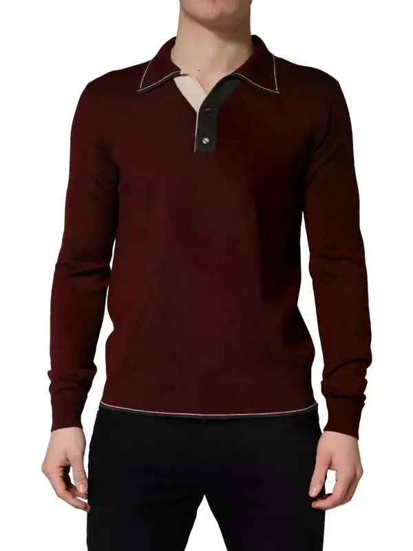 Dolce & Gabbana Re-edition Wool Polo Shirt - Red