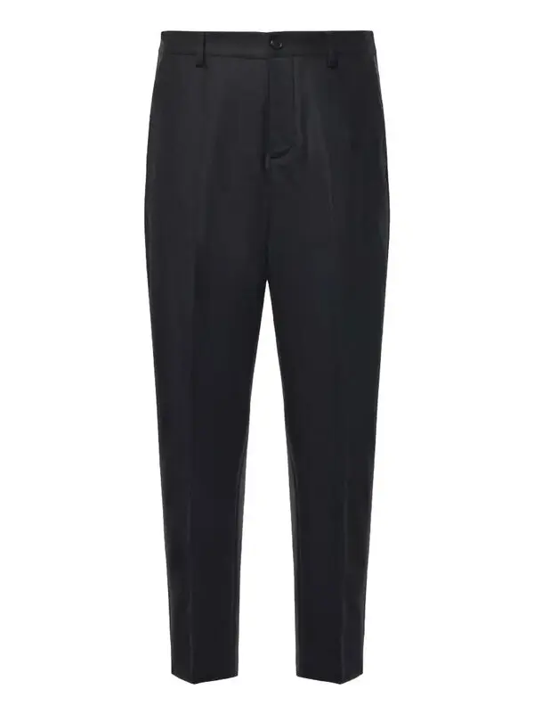 GRIFONI Elasticated-waistband Tailored Trousers - Black