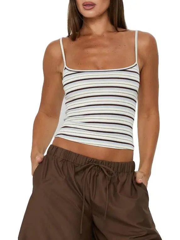 Princess Polly Elzie Stripe Rib Camisole - Multi Stripe