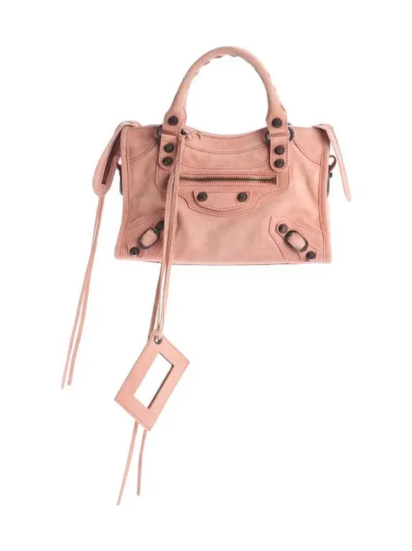 Balenciaga Small Le City Suede Handbag - 6053 Amaranth