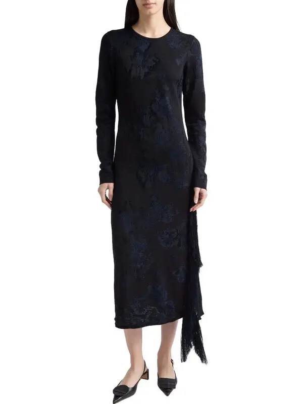 Erdem Jacquard Knit Midi Dress - Black