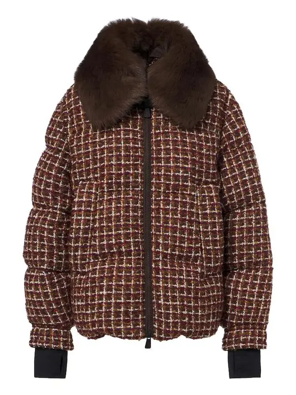 Moncler Sandane Tweed Down Jacket - Multicoloured