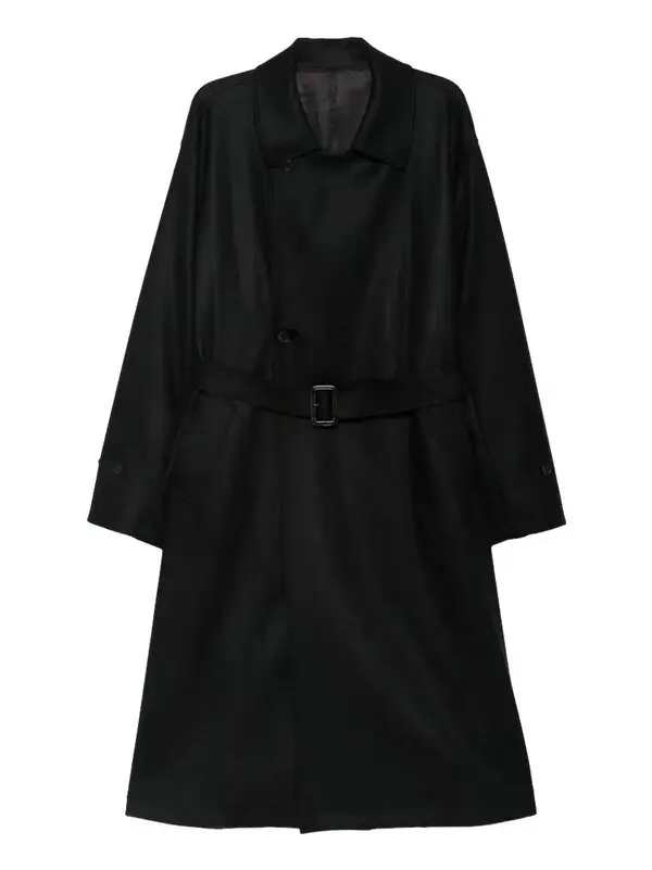 SSSTEIN Belted Double-breasted Coat - Black