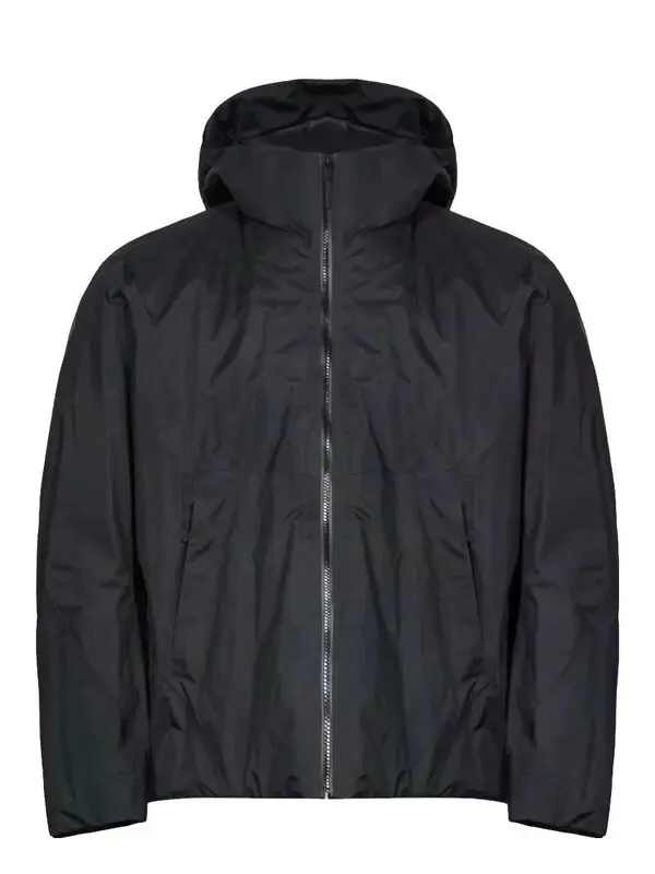 Veilance Hooded Zip-up Coat - Black