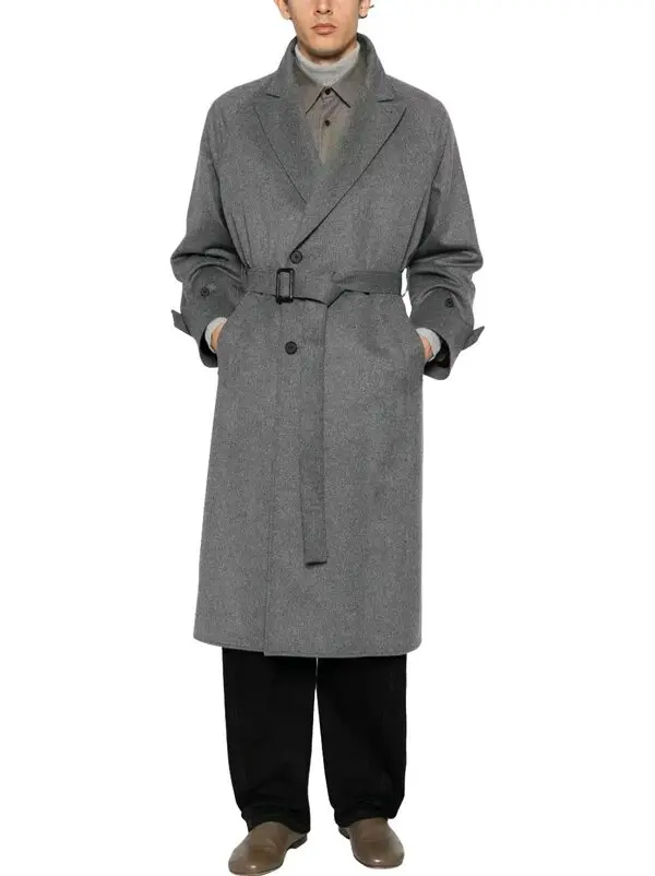 SSSTEIN Chester Belted Raglan-sleeve Coat - Grey