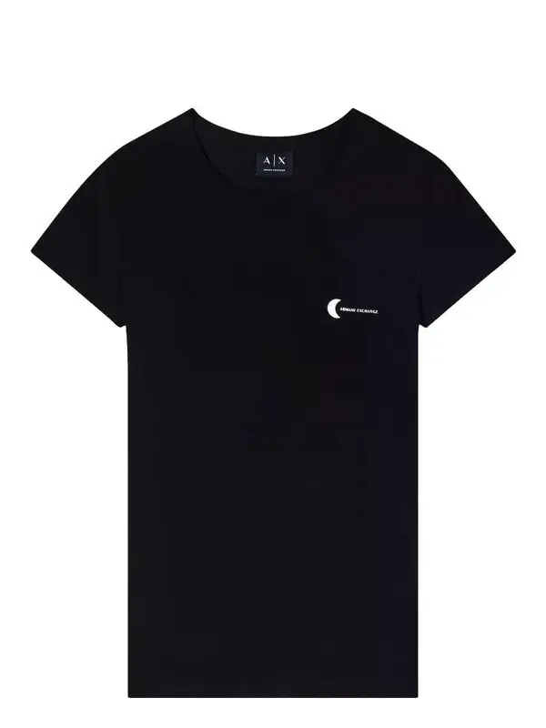 Armani Exchange Logo-print Slim-fit T-shirt - Black