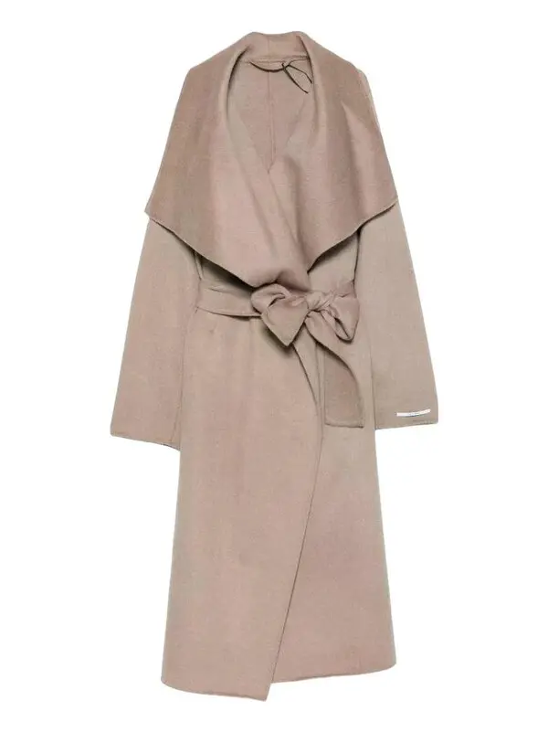 Marella Belted Shawl-collar Coat - Neutrals