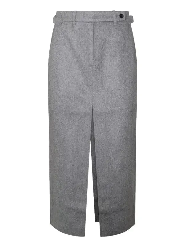 Co Tailored Pencil Midi Skirt - Grey