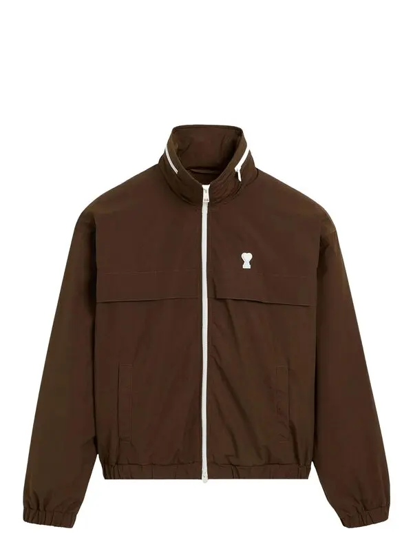 AMI Paris De Coeur Windbreaker 'marron Chocolat - Red