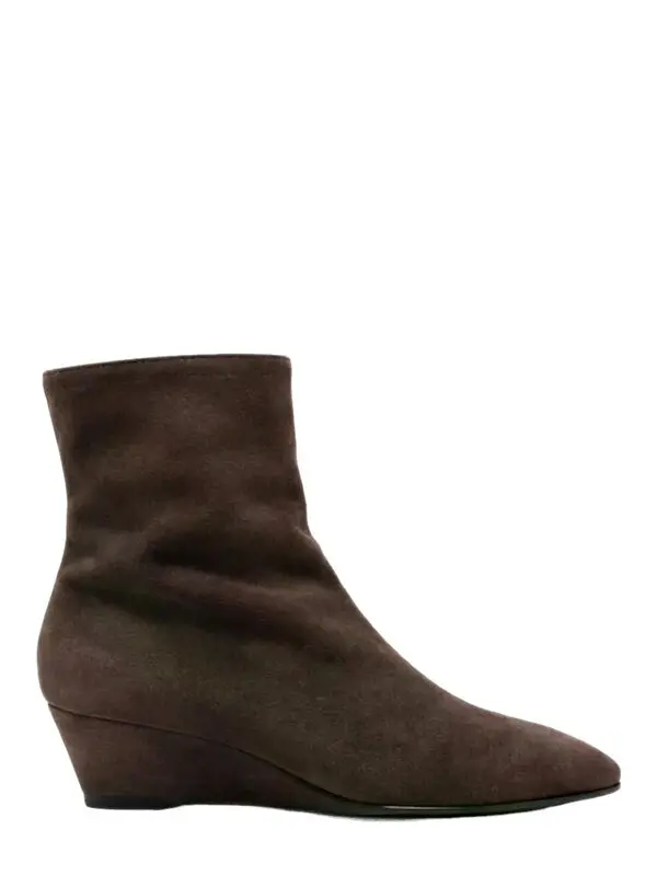 GIABORGHINI Amanda Wedge Ankle Boots - Brown