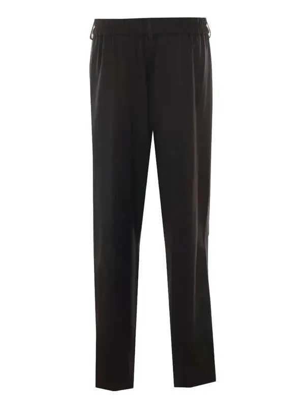 RUE DU BAC Drawstring Elasticated-waist Trousers - Black
