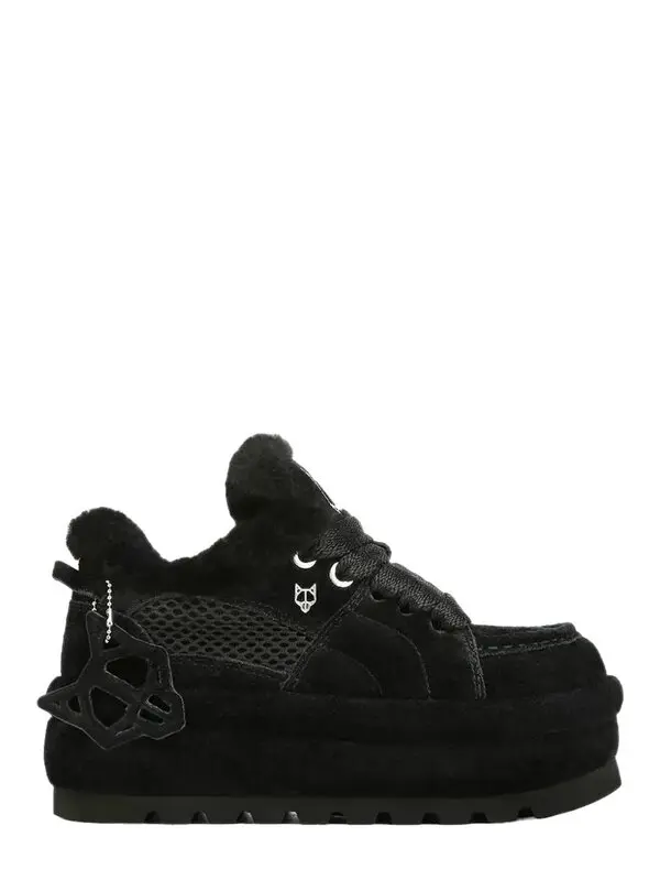 NAKED WOLFE Beau Platform Ankle Boots - Black