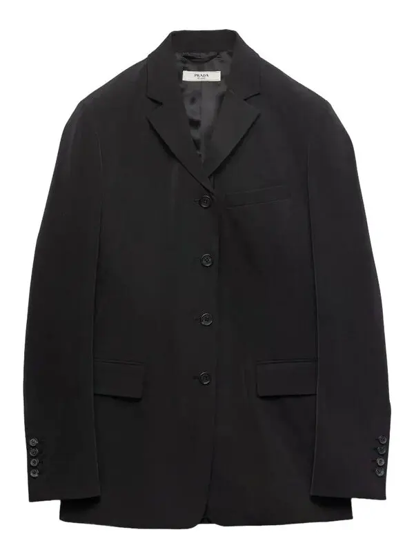 Prada Single-breasted Techno Stretch Jacket - Black