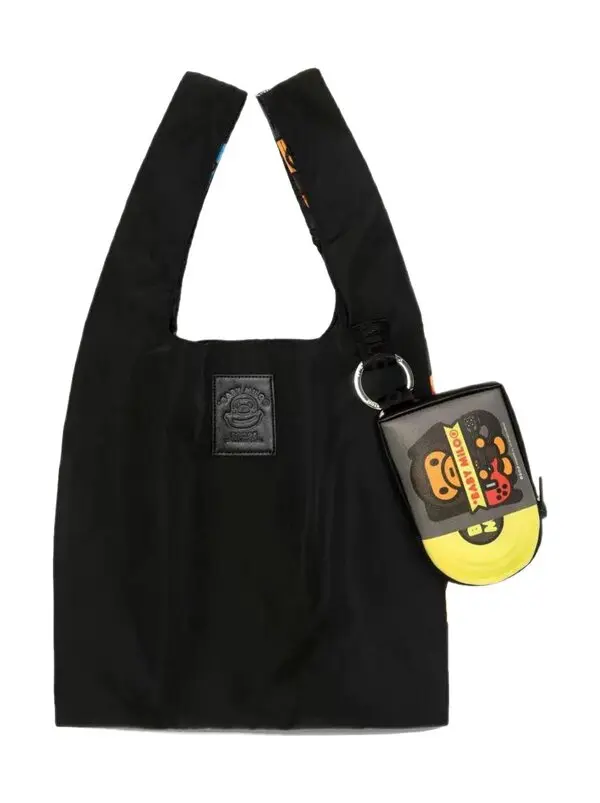 A BATHING APE Large Baby Milo And Friends Tote Bag - Black