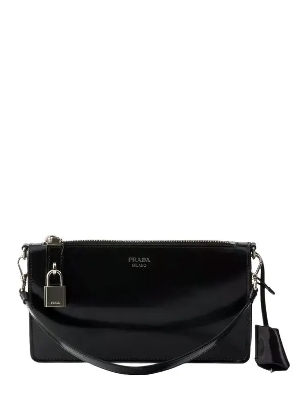 Prada Brushed Leather Mini-pouch - Black