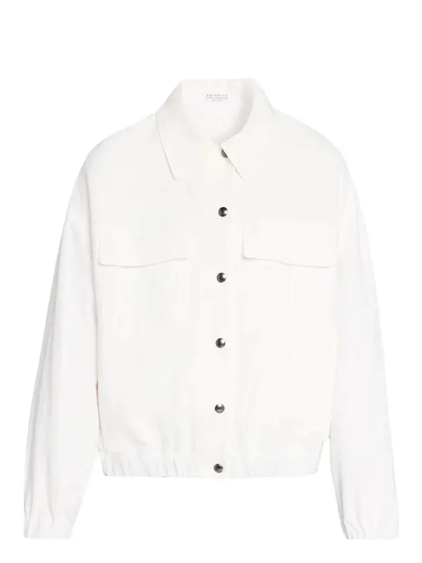 Brunello Cucinelli Oversized Denim Shirt Jacket - Off White