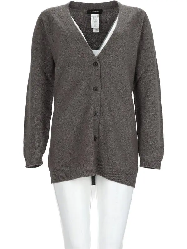Fabiana Filippi Wool-blend Cashmere & Silk Cardigan - Grey