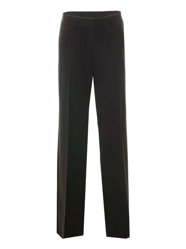 RUE DU BAC Straight-leg Tailored Trousers - Black