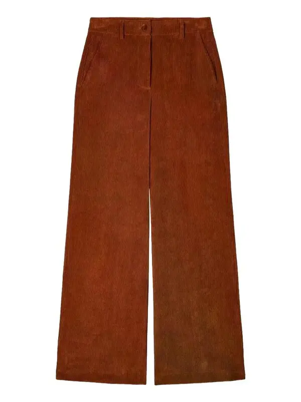 Patrizia Pepe Straight-leg Corduroy Trousers - Brown