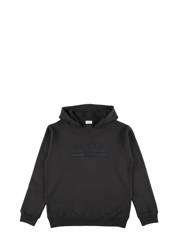 Gucci Interlocking G Cotton Hoodie - Nero