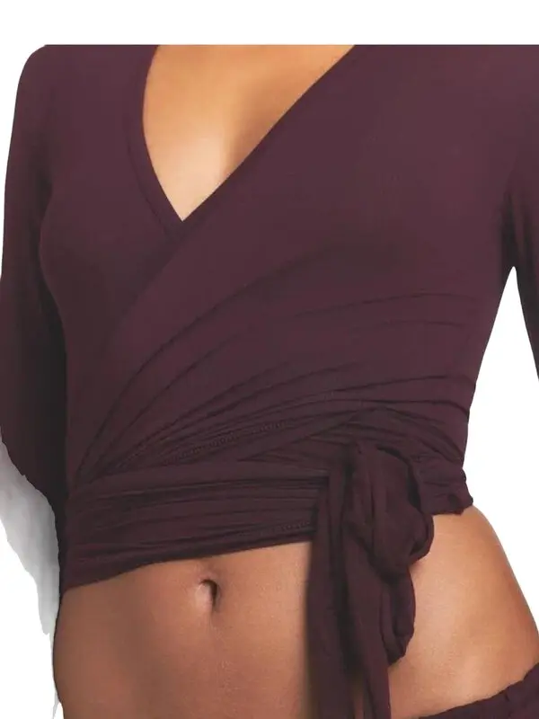 SKIMS Jersey Wrap Top - Currant