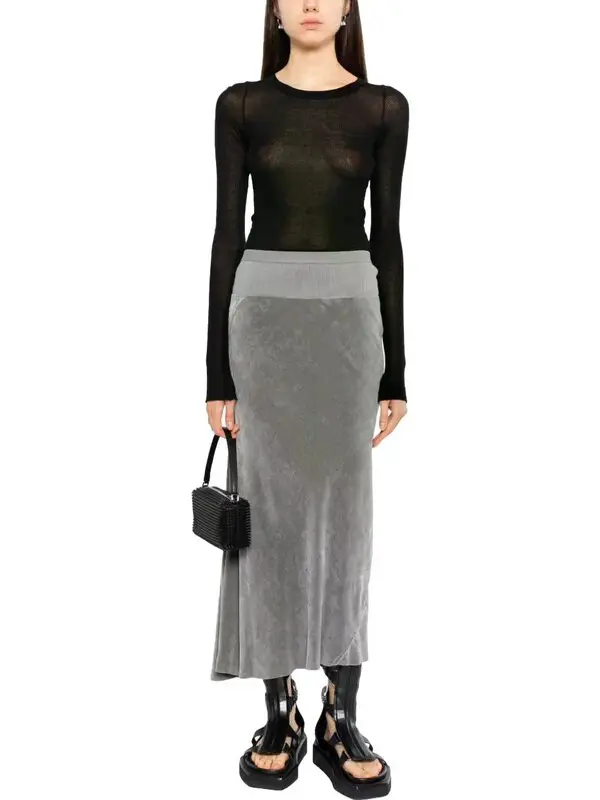 Rick Owens A-line Bias Skirt - Grey