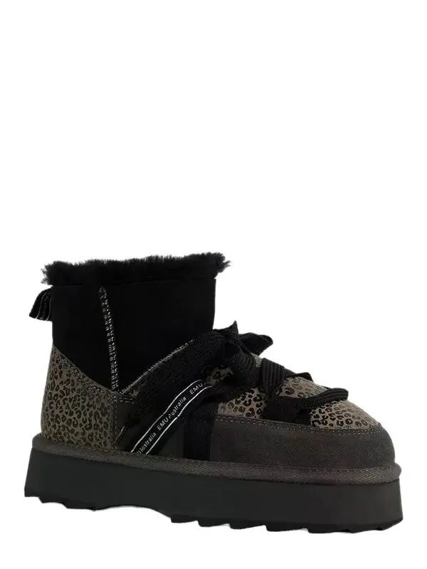 EMU AUSTRALIA Blurred Micro Patchwork Leo Boots - Grey