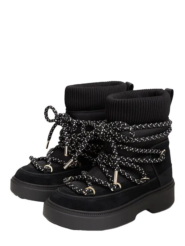 Tommy Hilfiger Water-resistant Mixed-media Snow Boot - Black