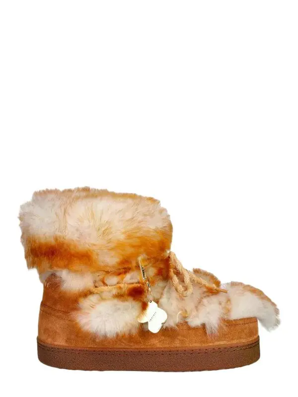 Inuikii Shearling-trim Boots - Brown