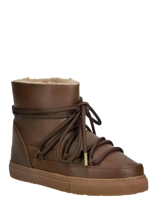 Inuikii Lace-up Shearling-lined Boots - Brown