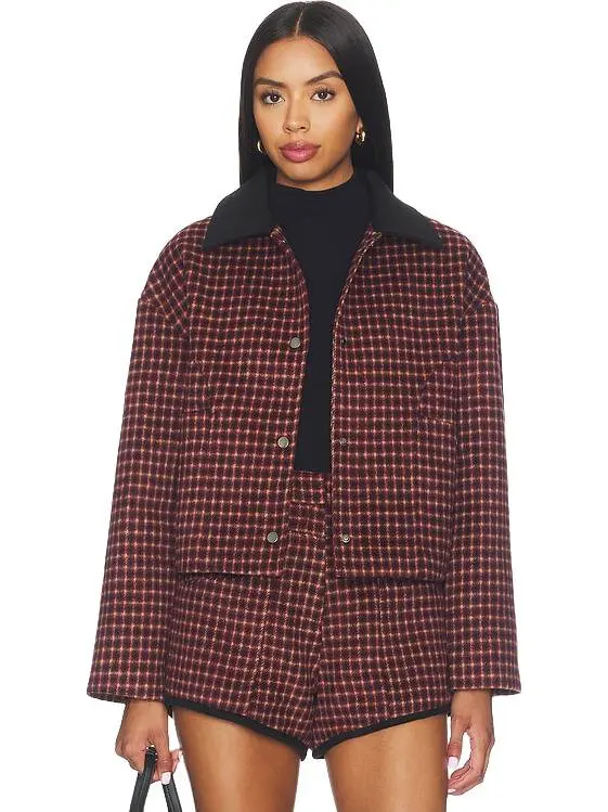 Line & Dot Norma Jacket In Red - Multi