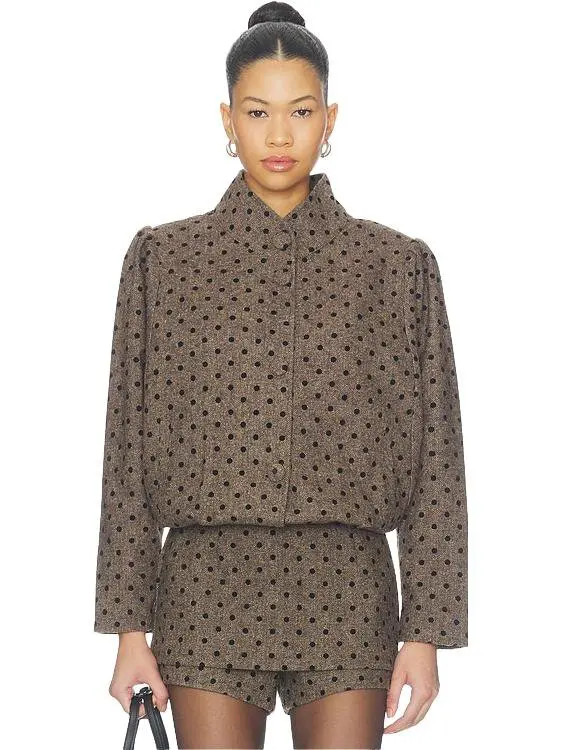 Line & Dot Millie Jacket In Brown - Brown Multi