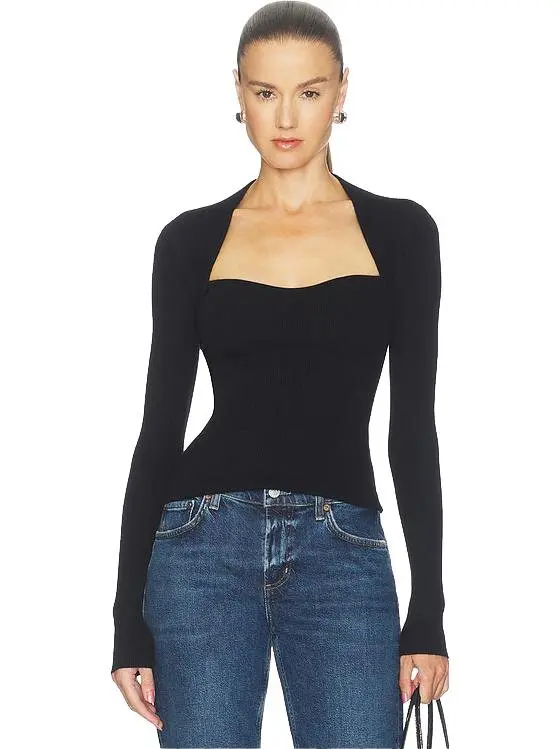 CAMILA COELHO Amita Sweater - Black
