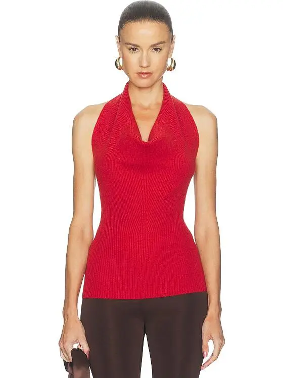 CAMILA COELHO Jette Sleeveless Top - Red
