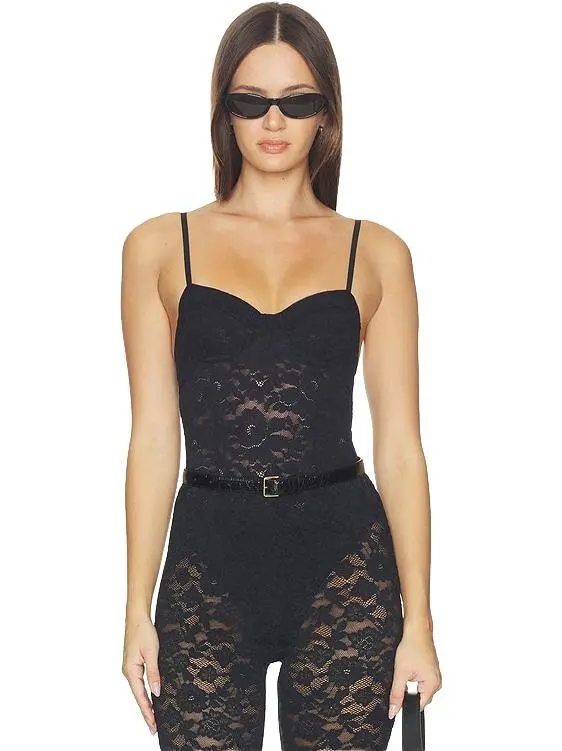 Free People Smooth Talking Bodysuit - Black