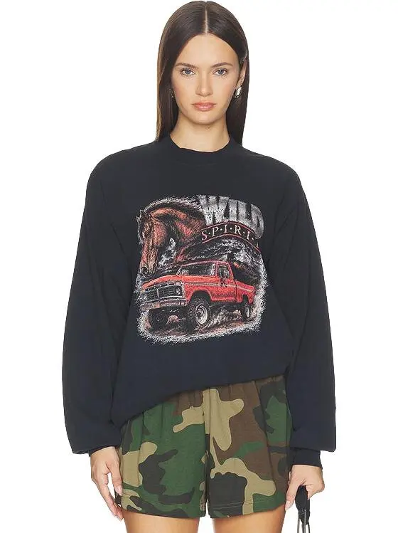 DARLIN Wild Spirit Long Sleeve Tee - Black