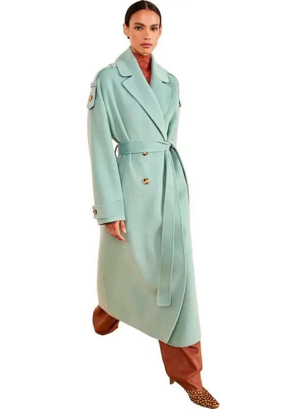 Ulla Johnson Solane Belted Trench Coat - Juniper