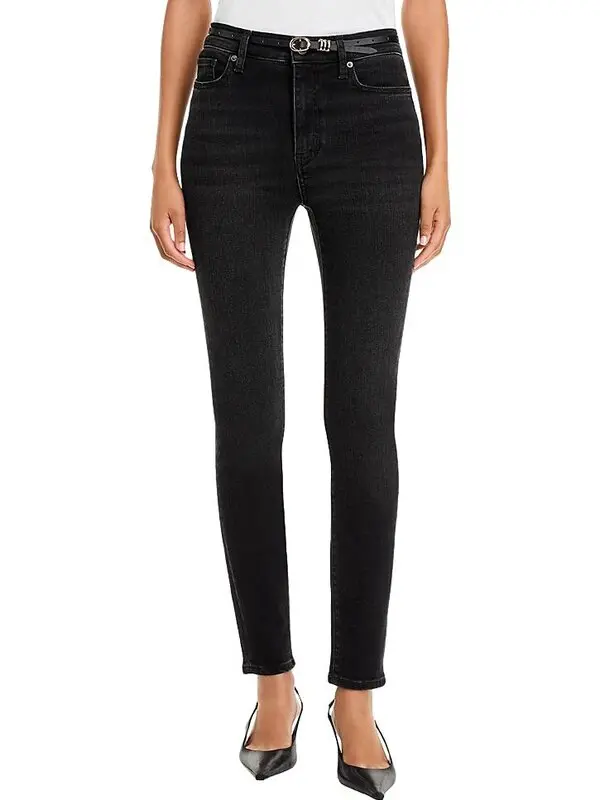 FRAME Le High Midi Rise Skinny Jeans - Fable