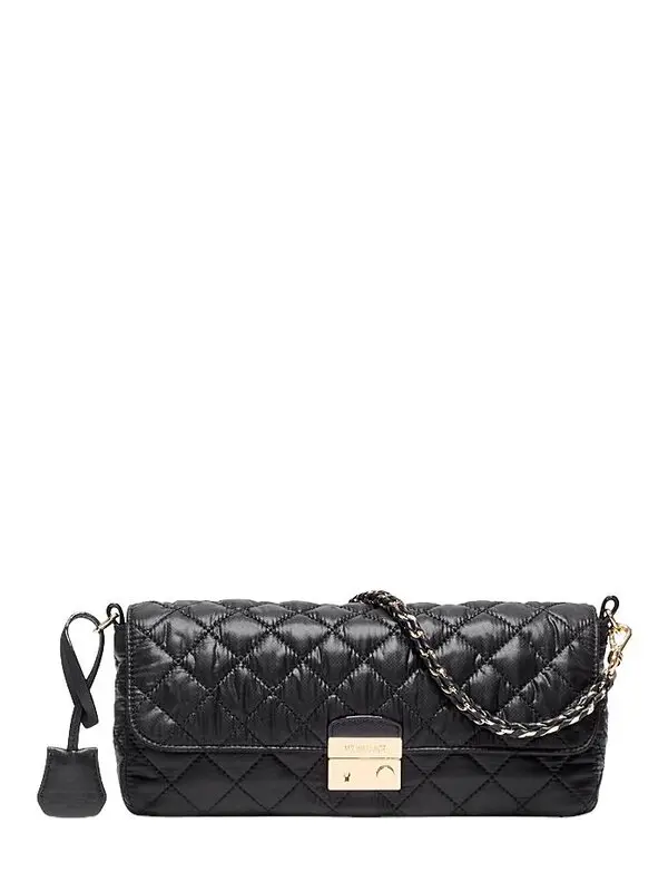 Mz Wallace Crosby Lock Quilted Baguette Bag - Black
