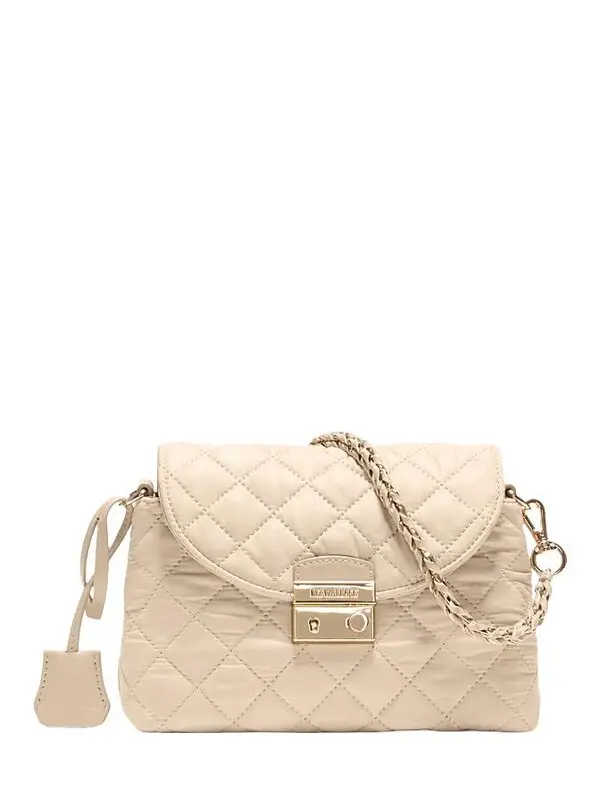 Mz Wallace Mini Crosby Lock Quilted Shoulder Bag - Sand
