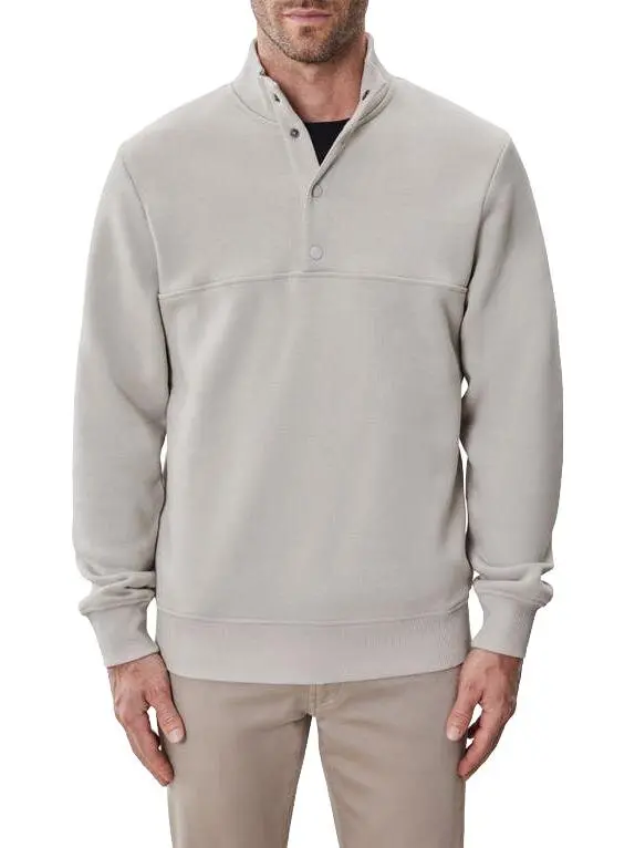 Robert Barakett Luner Rock Half Snap Sweater - Stone