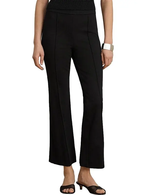 Ralph Lauren Twill Flare Ankle Pants - Black