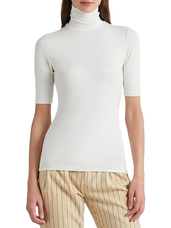 Ralph Lauren Elbow-sleeve Turtleneck - White
