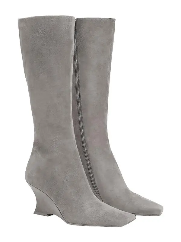 NAKED WOLFE Hattie Suede Boots - Grey