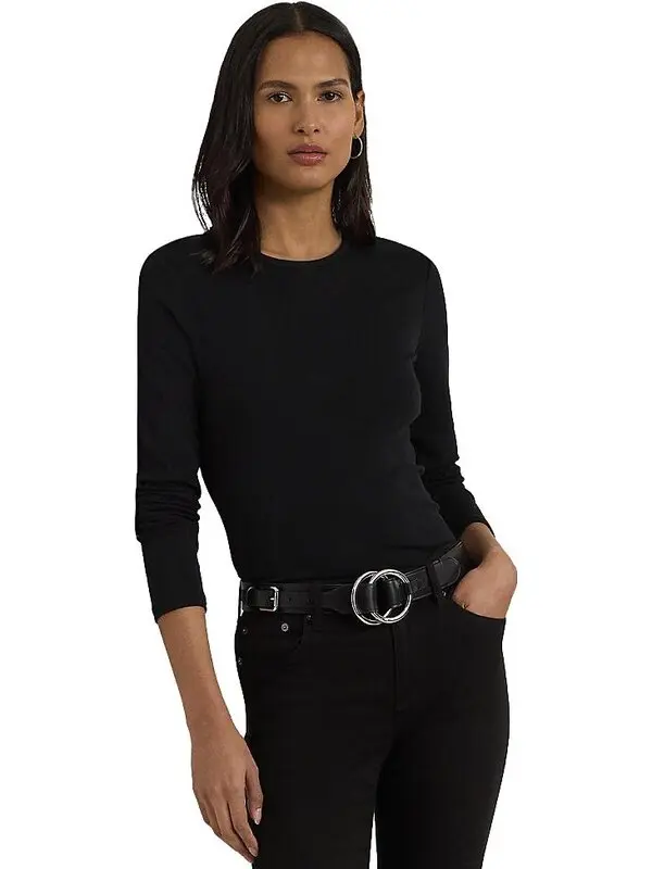 Ralph Lauren Crewneck Long Sleeve Tee - Black