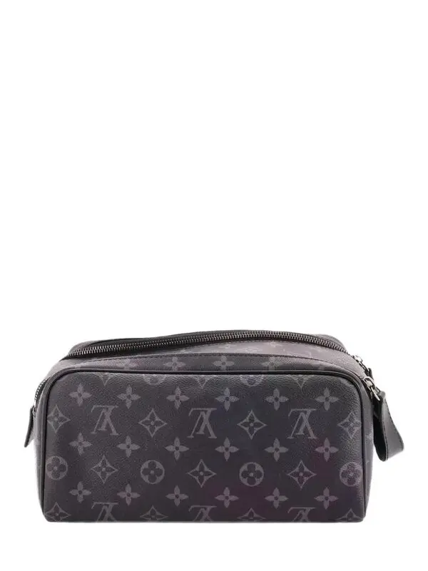 LOUIS VUITTON Dopp Kit Toiletry Monogram Eclipse Canvas Pouch - Black