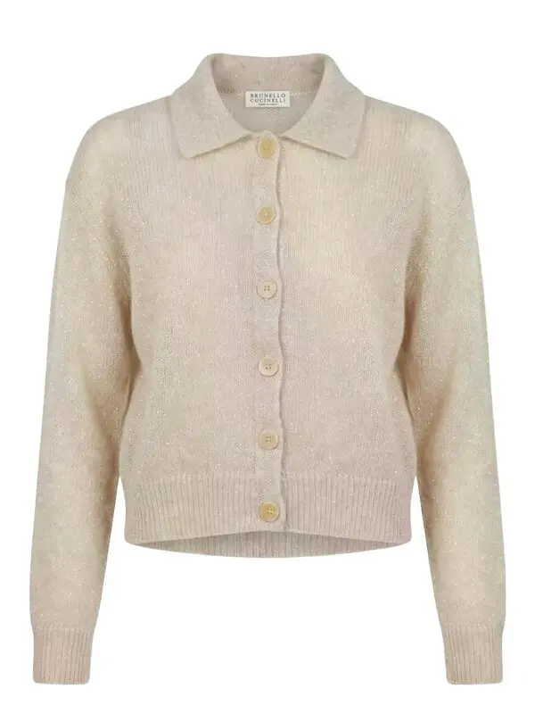 Brunello Cucinelli Sequin-embellished Mohair Cardigan - Neutrals