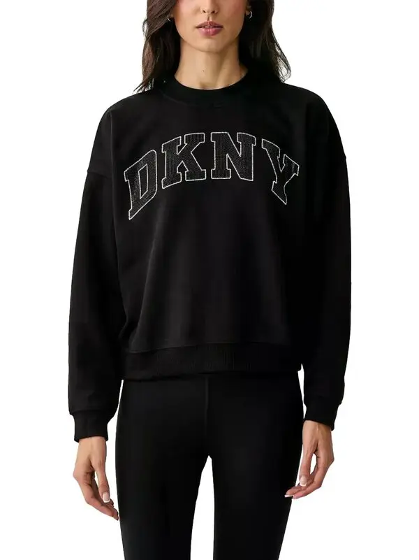 Dkny Logo-embellished Sweatshirt - Black