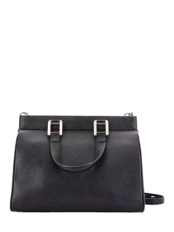 Gucci Zumi Top Handle Bag Leather Small Satchel - Black