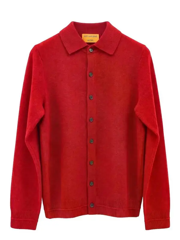 Guest In Residence Button-up Cardigan - Red